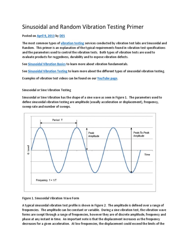 Sinusoidal and Random Vibration Testing Primer | PDF | Spectral Density ...