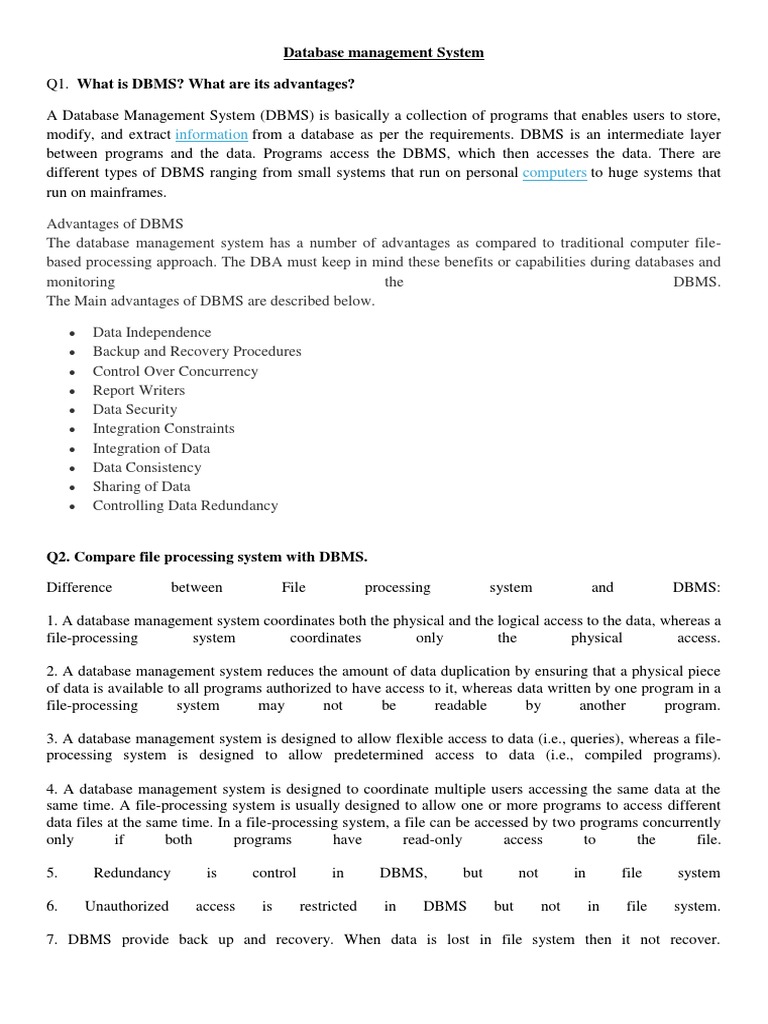 DBMS Solutions | PDF | Relational Database | Databases