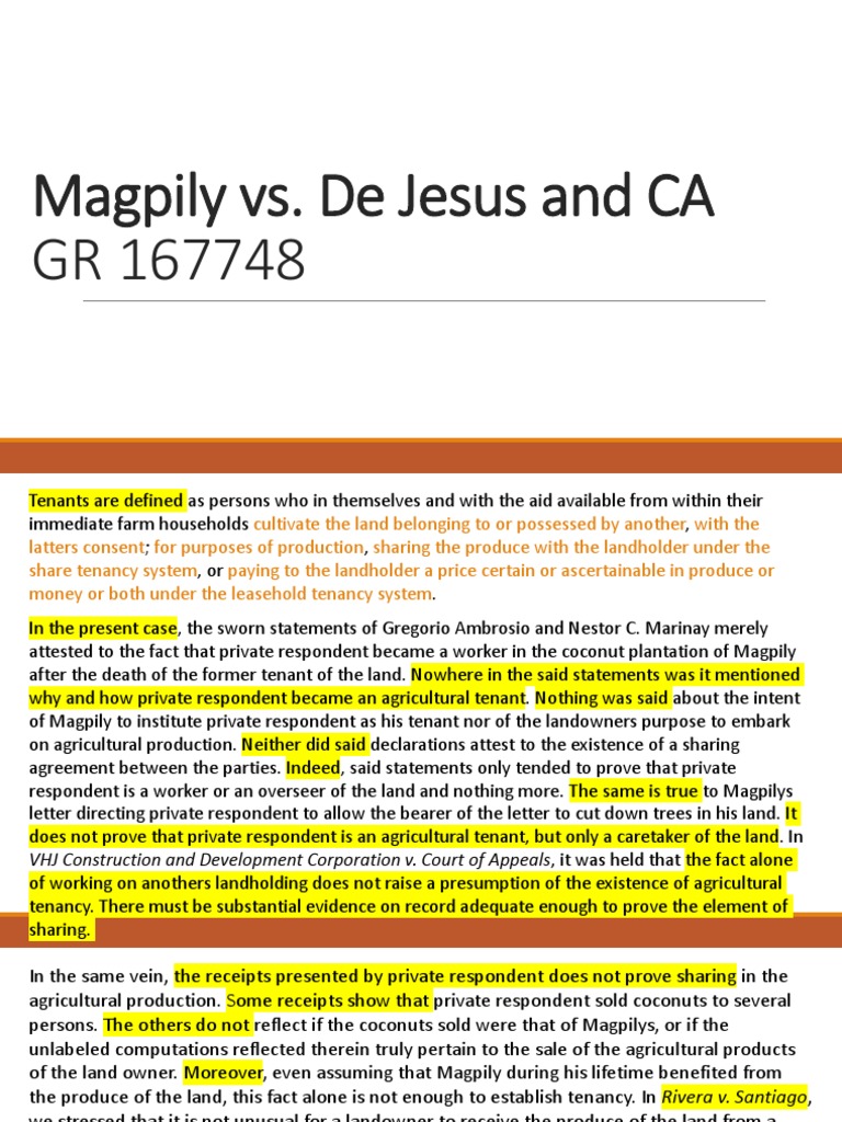 07 Magpily Vs de Jesus and CA | PDF | Leasehold Estate | Justice