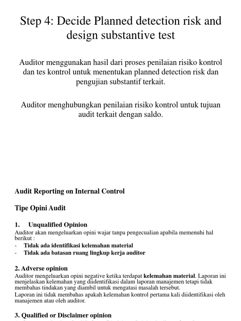 Planned Detection Risk | PDF