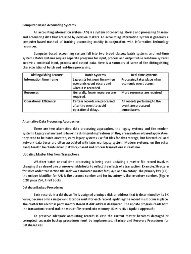 Computer-Based Accounting Systems | PDF | Database Transaction | Databases