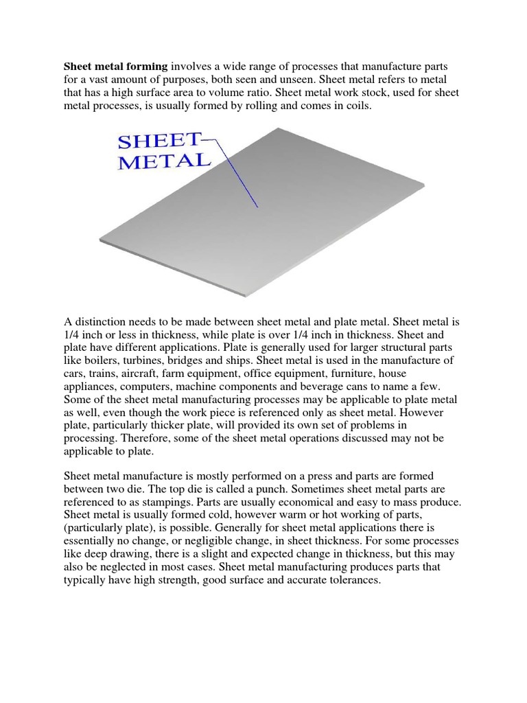 SHEET | PDF | Deformation (Engineering) | Sheet Metal