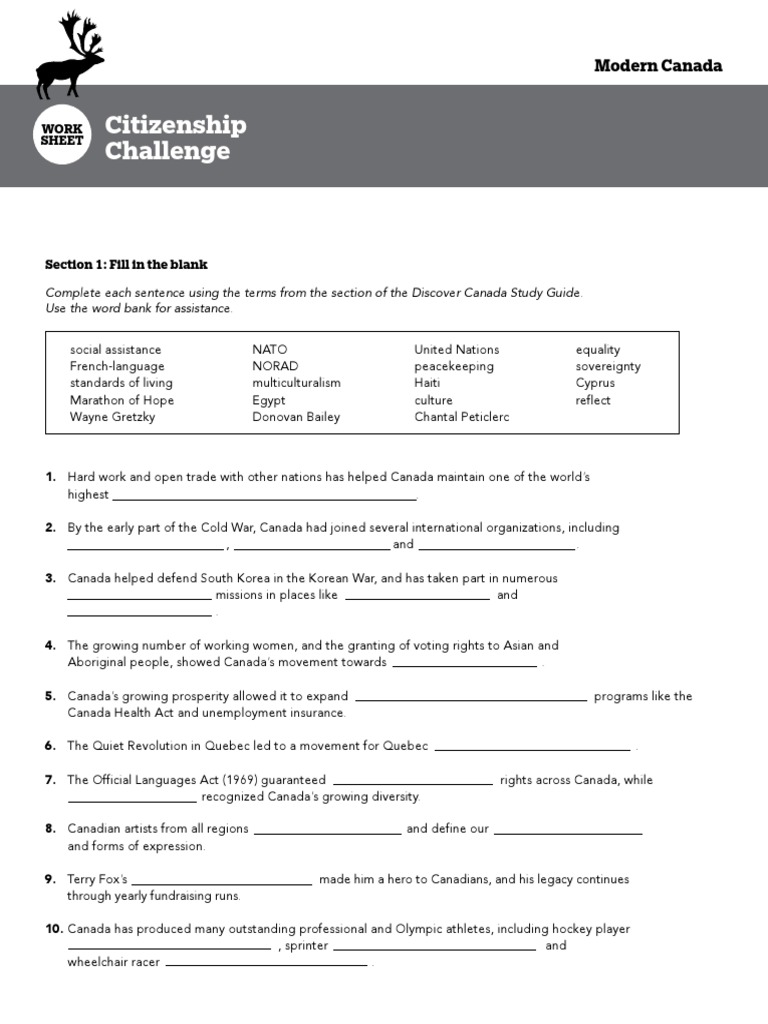 Modern Canada Worksheet ESL | Download Free PDF | Canada | Multiculturalism Modern Canada Worksheet ESL | Download Free PDF | Canada | Multiculturalism