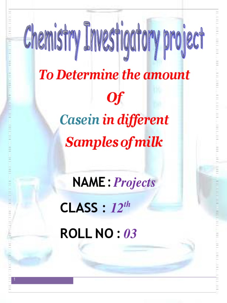Chemistry Project | PDF | Food And Drink | Chemistry