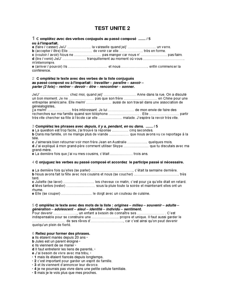 Test Unité 2