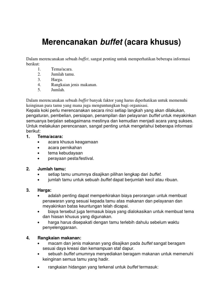 Buffee | PDF