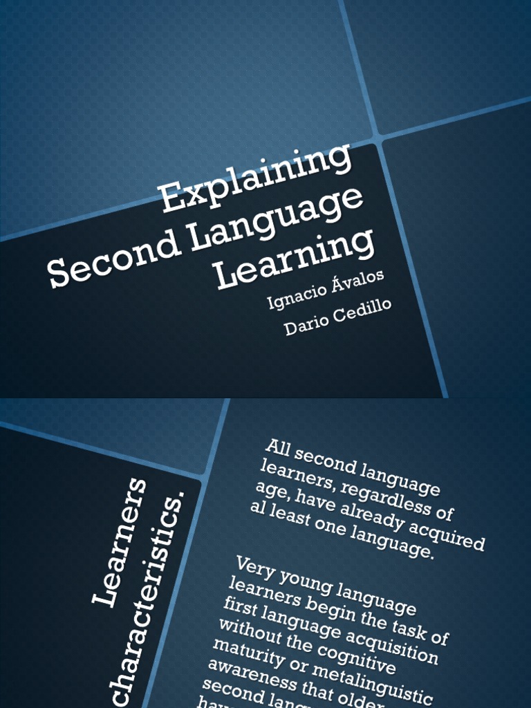 Explaining Second Language Learning | PDF | Language Acquisition ...
