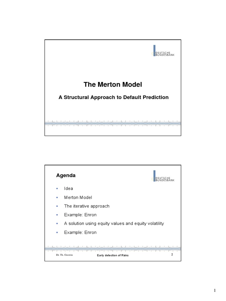The Merton Model | PDF | Black–Scholes Model | Financial Economics