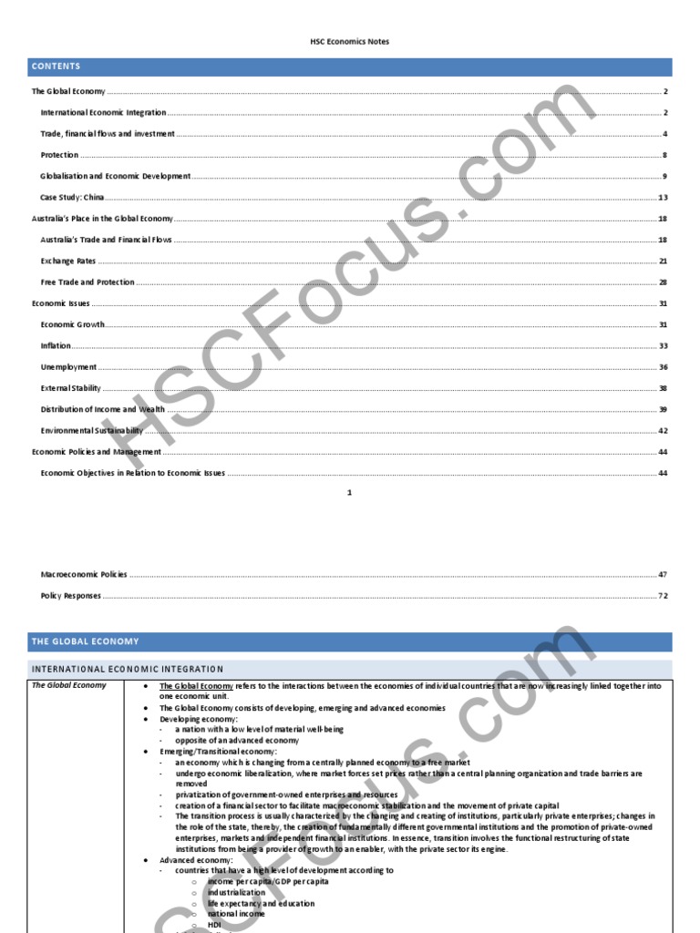 Economics HSC Course FULL NOTES - Text.marked | PDF | World Trade ...