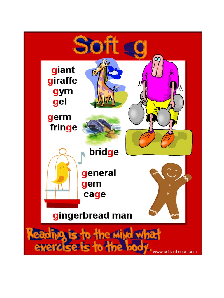 Soft G Phonics Poster | PDF