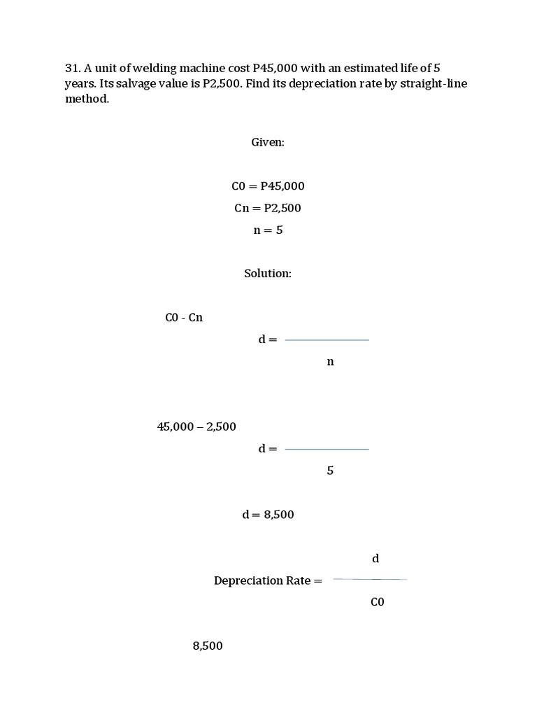 Problem Set Econ | PDF | Depreciation | Interest