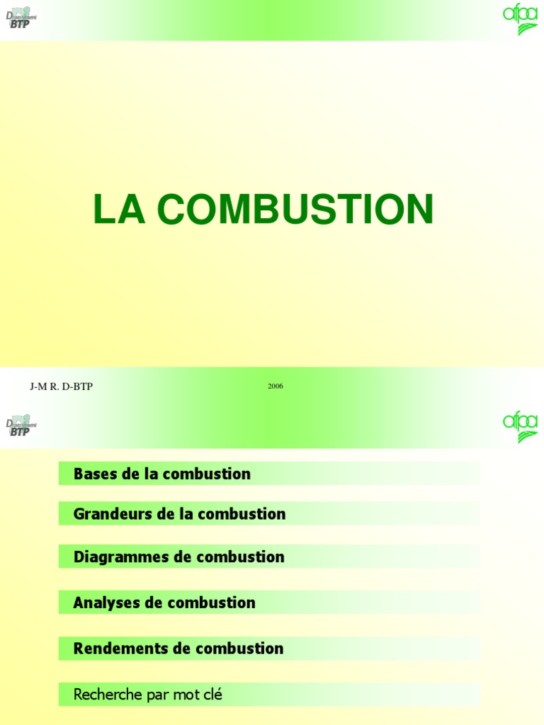 Combustion | La combustion | Gaz naturel