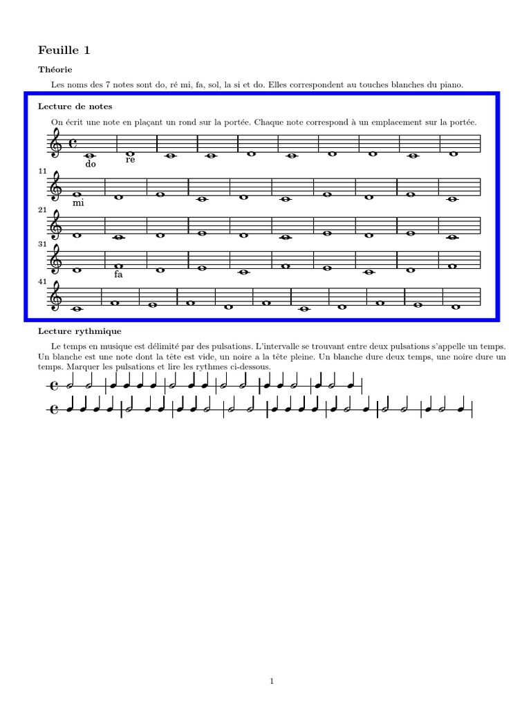 Apprendre le solfège pour adultes | PDF | Théorie de la musique ...