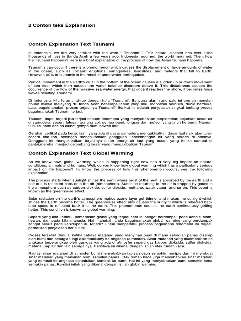 Explanation Text Tsunami