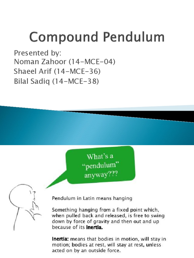Compound Pendulum Presentation | PDF
