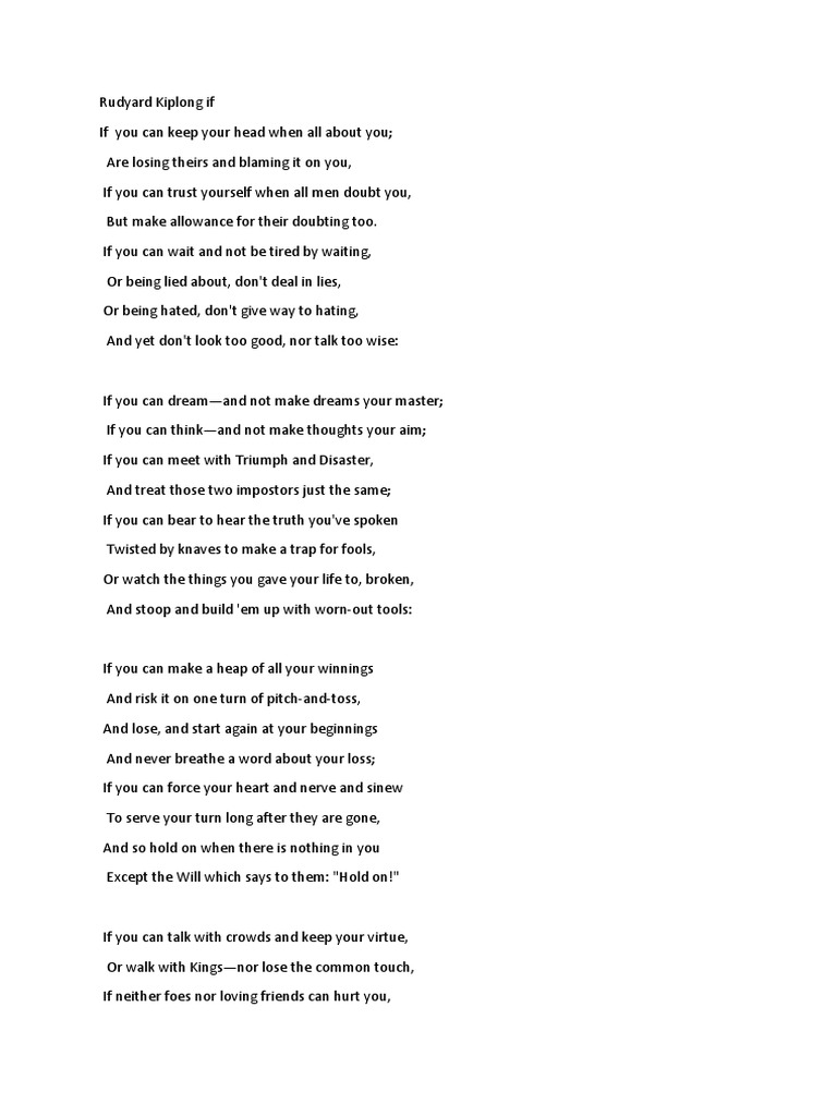 If Poem | PDF