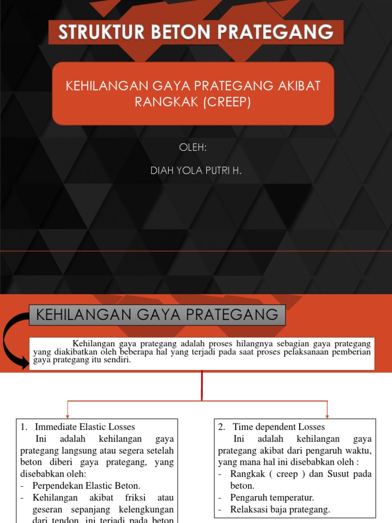 Kehilangan Gaya Prategang Akibat Rangkak | PDF