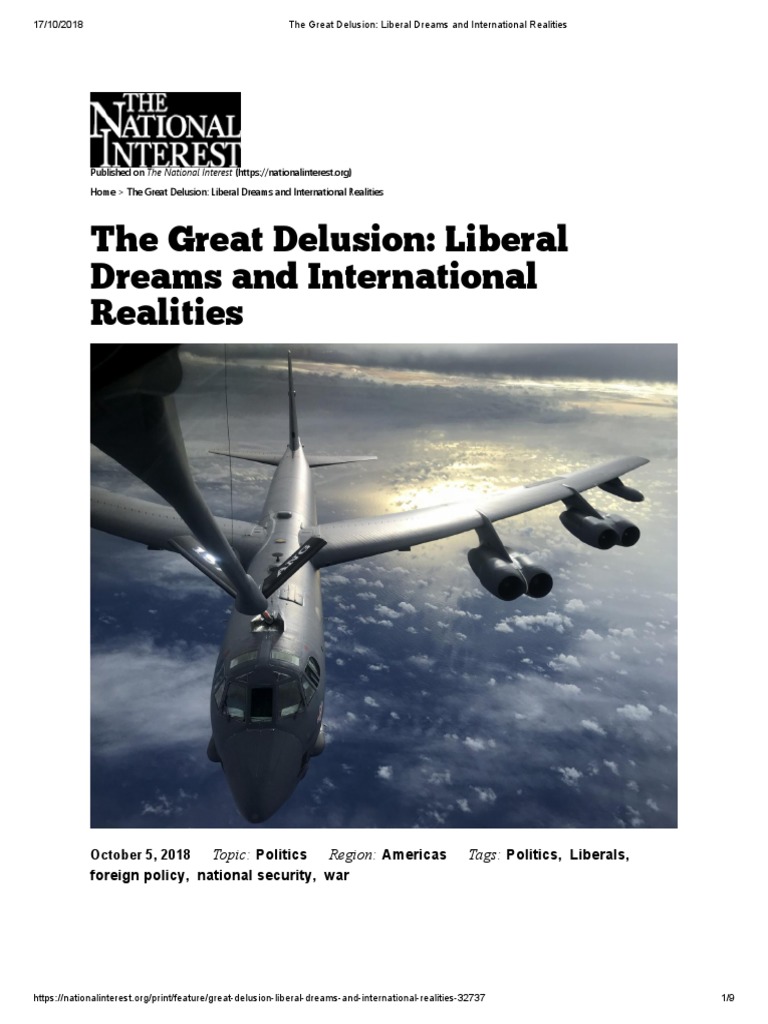 The Great Delusion - Liberal Dreams and International Realities | PDF ...