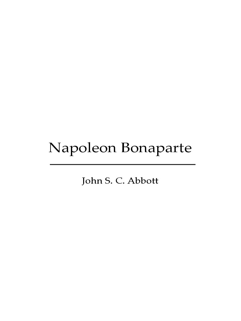 Abbott John-Napoleon Bonaparte | PDF | Napoleon | Nature