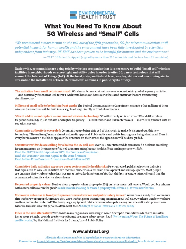 5G What You Need To Know | PDF | Radiation | Transmitter