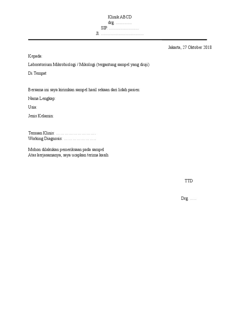 Contoh Surat Rujukan | PDF