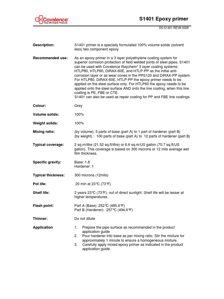 Appendix 4 - Datasheet - MSDS Epoxy Primer PDF | PDF | Firefighting | Combustion