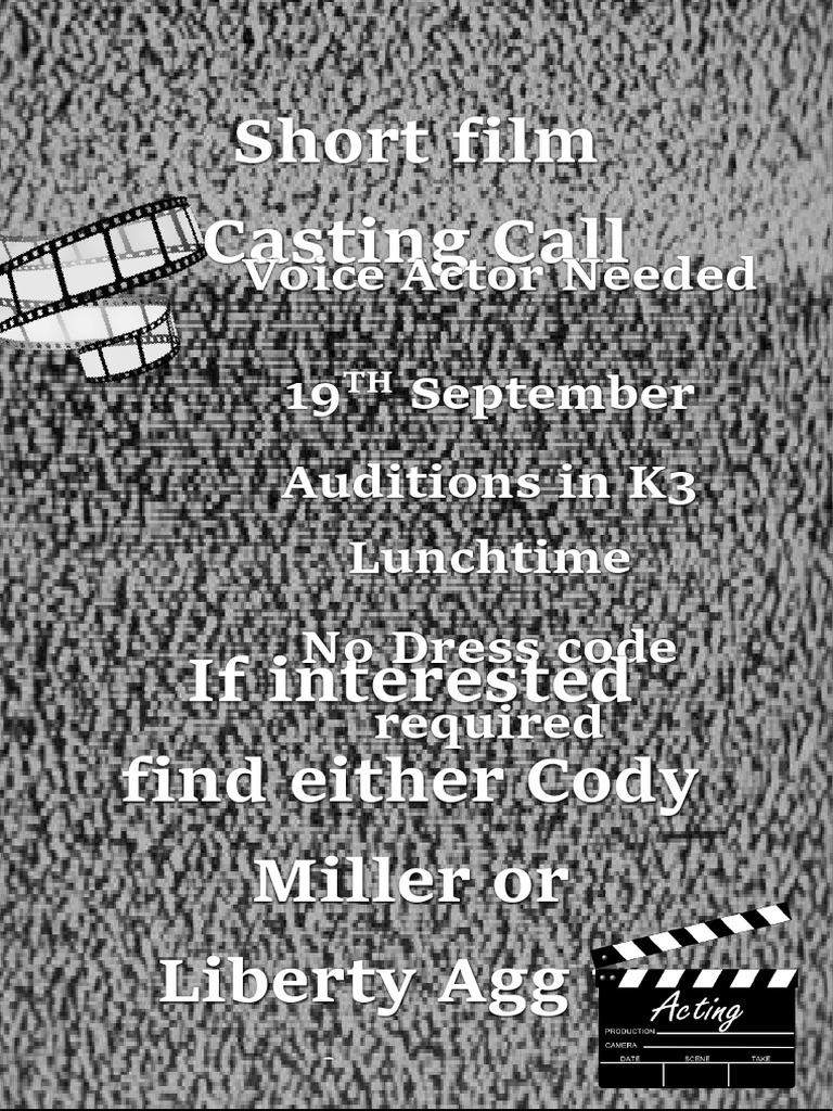 Casting Call Poster | PDF