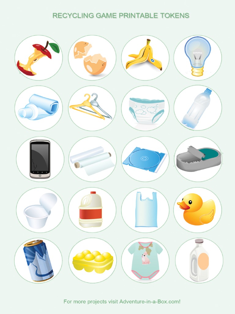 Recycling Game Printable PDF | PDF