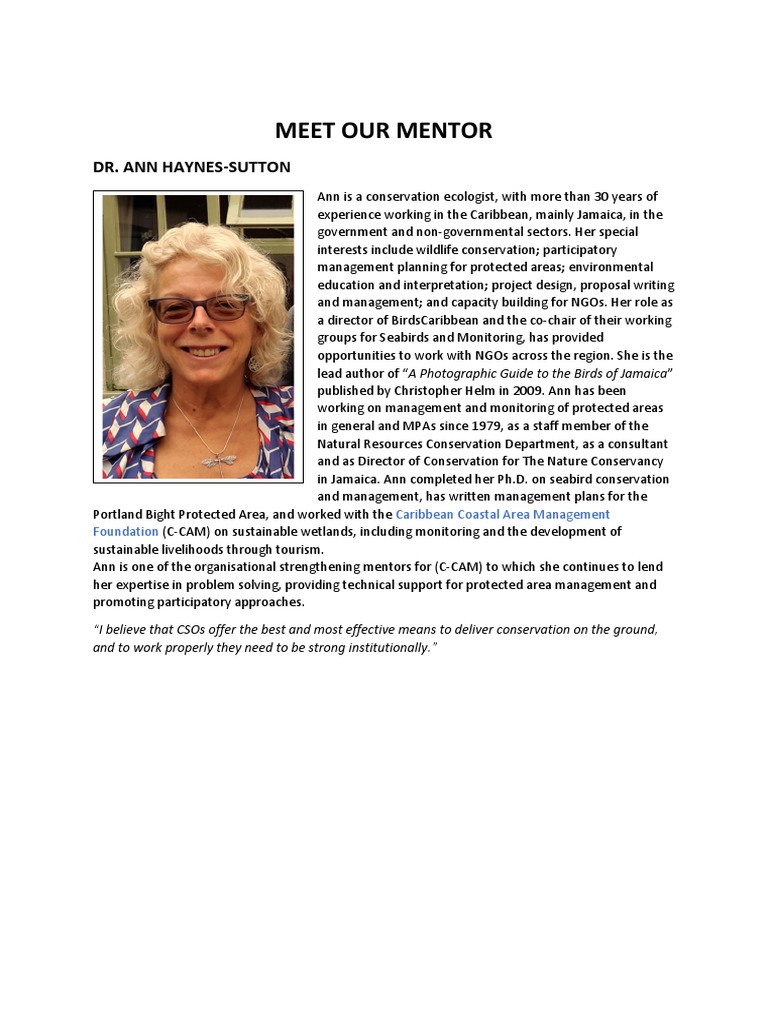 Dr. Ann Haynes-Sutton: Caribbean Conservation Expert | PDF