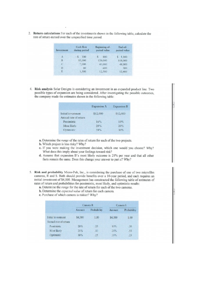 Assignment # 2 - Risk and Return - Finals | PDF