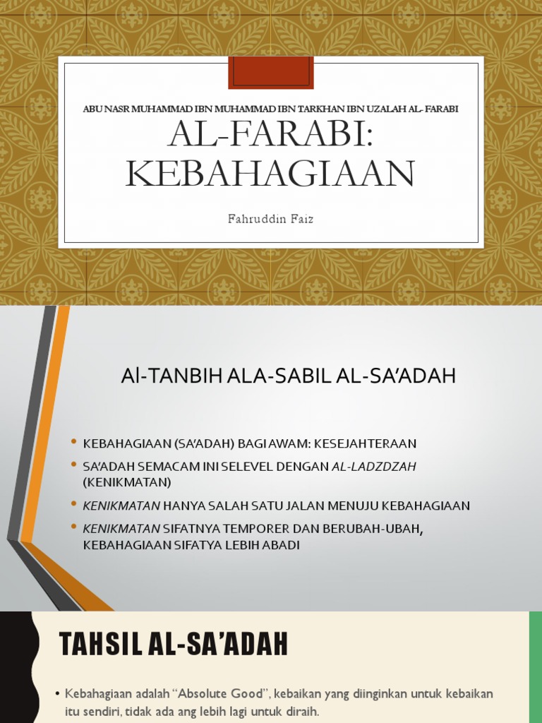 Filsafat Kebahagiaan Al Farabi | PDF