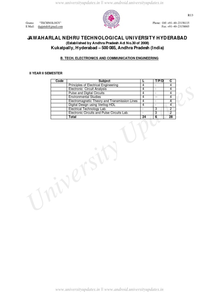 2-2 ECE R13 Syllabus | PDF | Electromagnetism | Computing