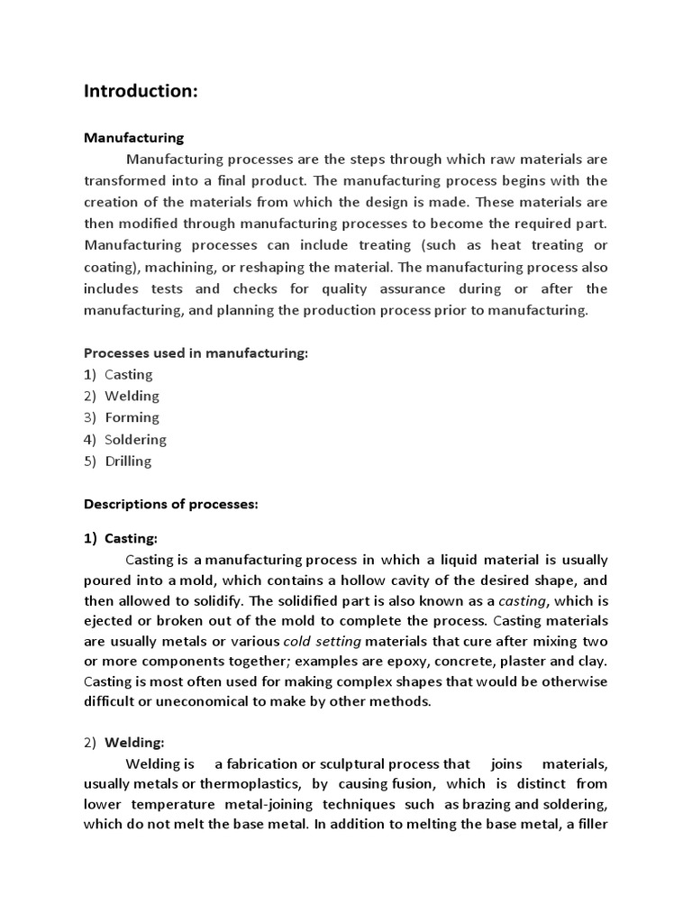 Open Ended Project | PDF | Casting | Procedural Knowledge