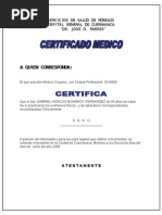 Certificado Medico Similares | PDF