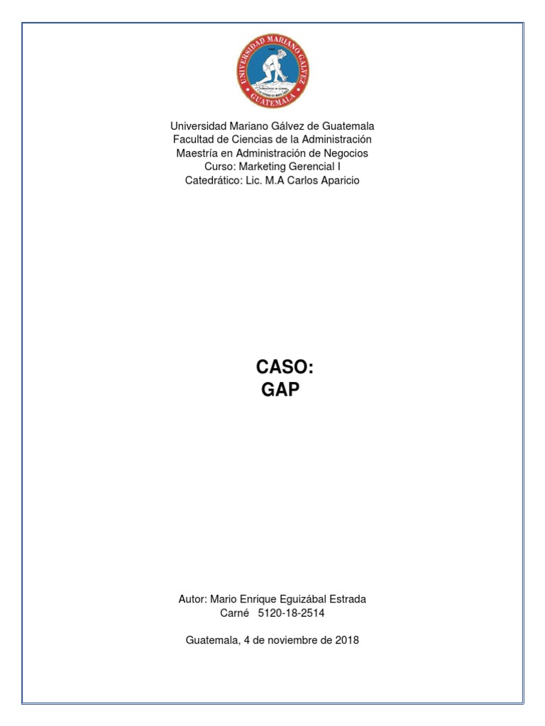 Caso GAP | PDF | Investigación de mercado | Marketing