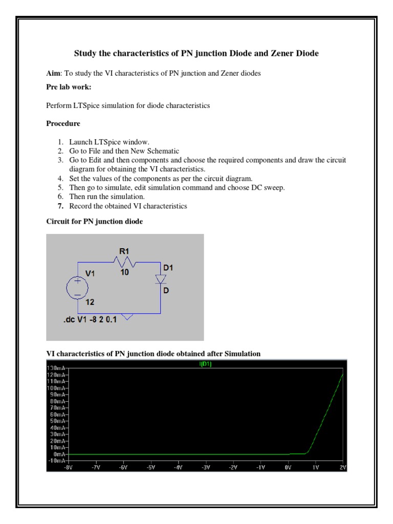 Exp3 - H3-Characteristics of PN Diode and Zener Diode | PDF | P–N ...