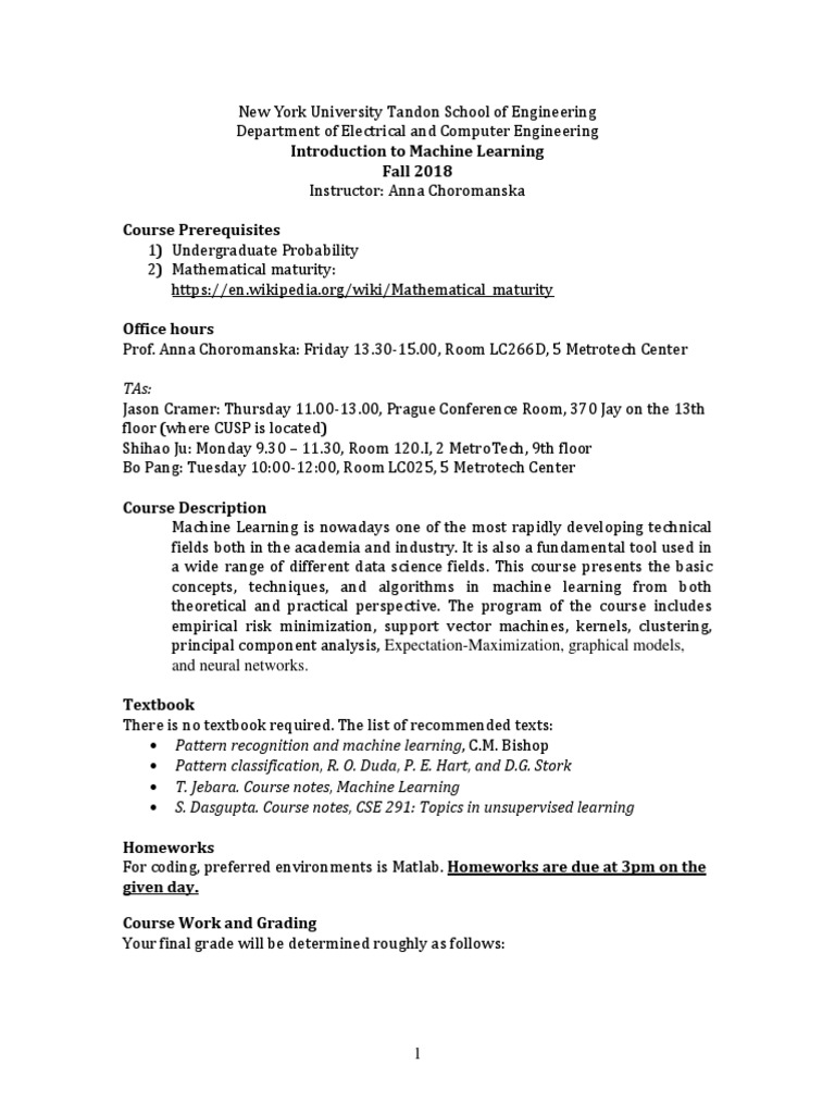 ML Syllabus | PDF | Machine Learning | Normal Distribution