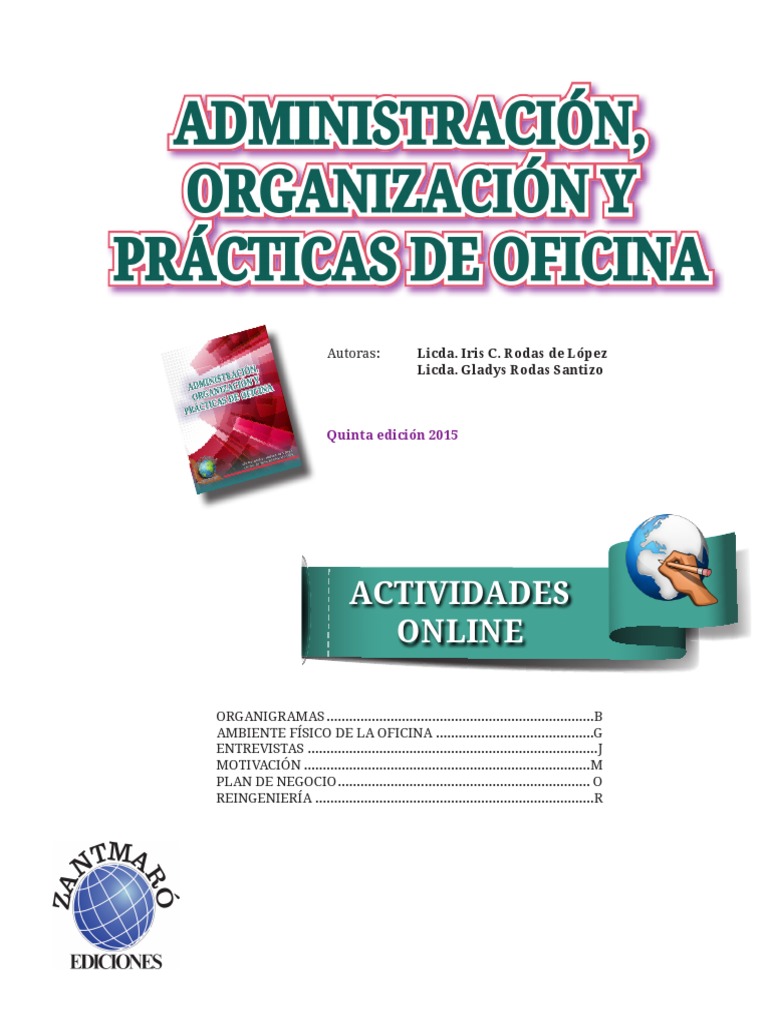 Admon, orgnizacion y practicas de oficina libro.pdf | Contabilidad | Gestión de recursos humanos