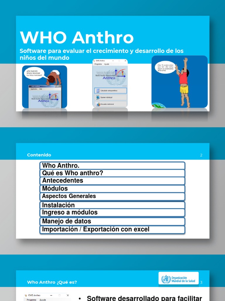 WHO Anthro: Software para Evaluar El Crecimiento y Desarrollo de Los ...