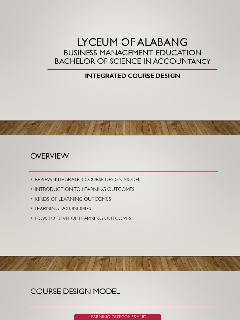 Integrated Course Design | PDF | Debits And Credits | Learning