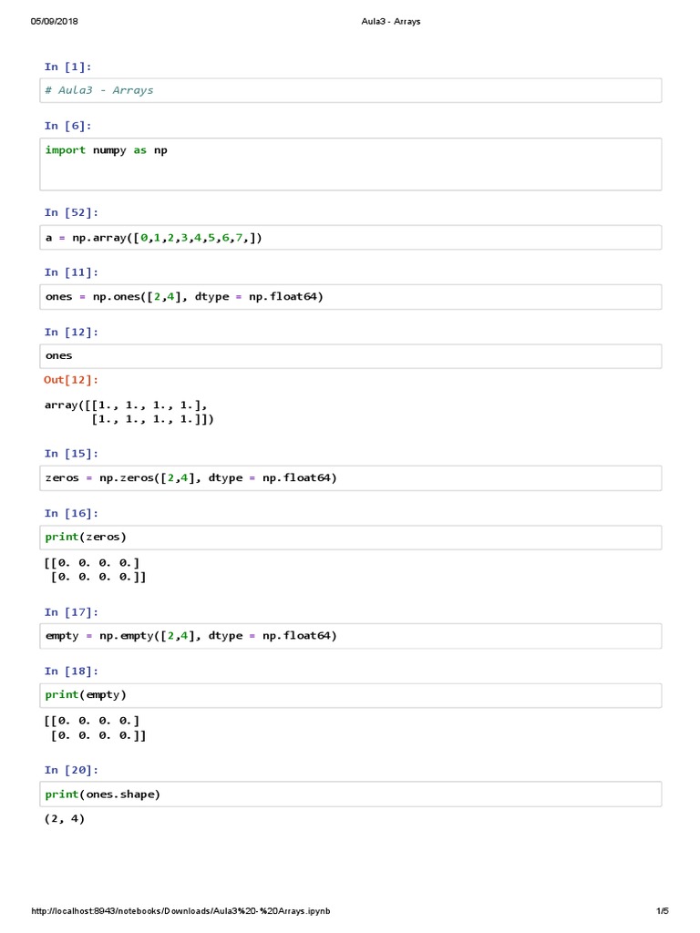 Aula4 - (Arrays) | PDF | Computer Programming | Computing