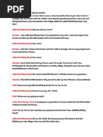 Little Red Riding Hood Script | PDF | Little Red Riding Hood