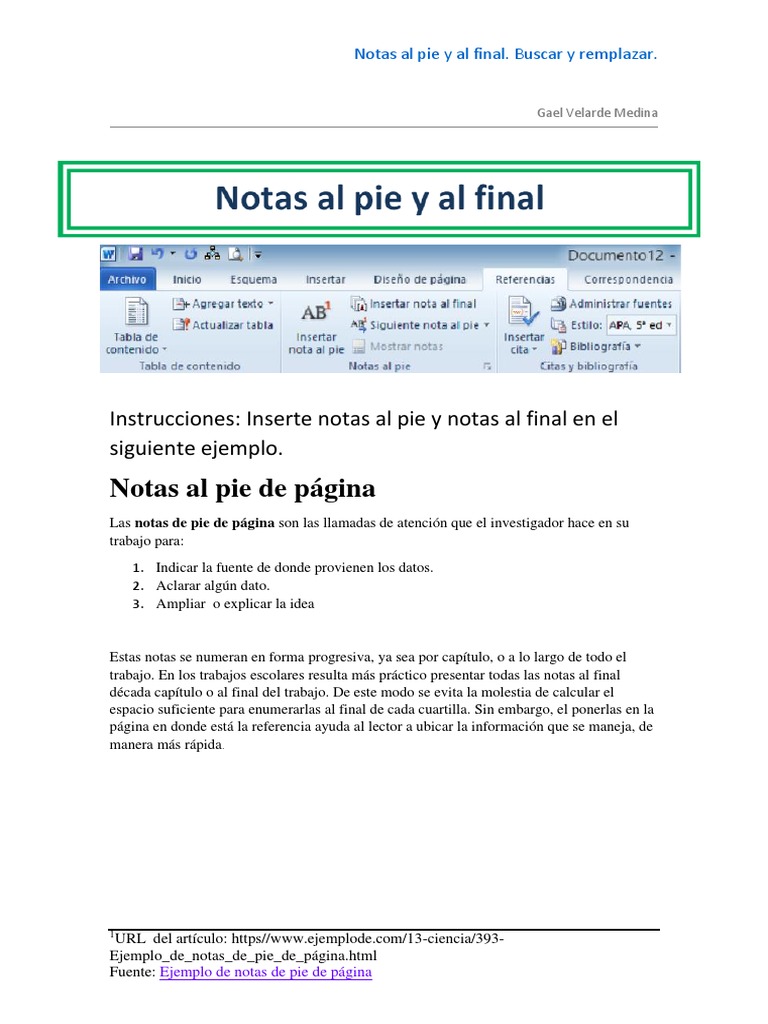 Notas Al Pie y Al Final | PDF | HTML | Informática