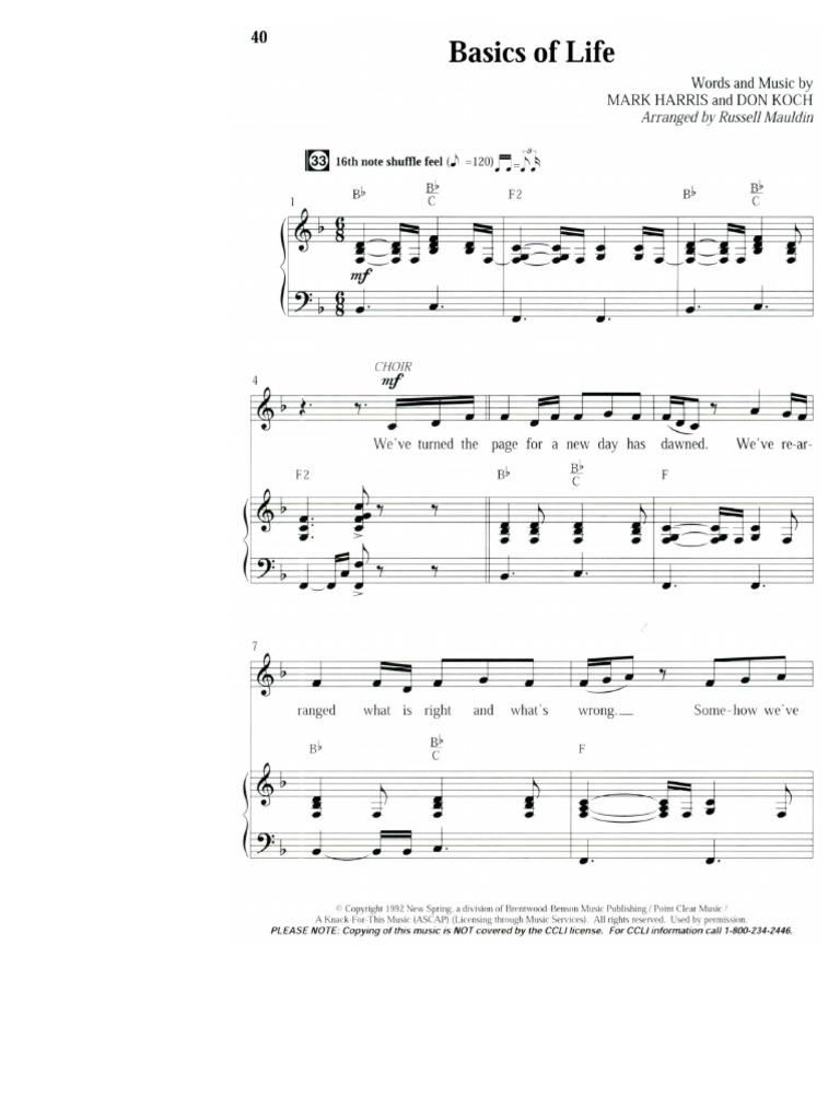 Basics of Life - 4HIM GRUPO PDF | PDF