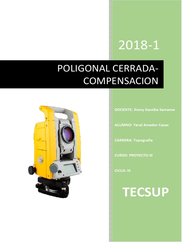 Poligonal Cerrada | PDF | Topografía | Geomática