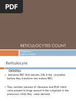 Reticulocyte Count Manual Procedure | PDF | Blood | Medical Specialties
