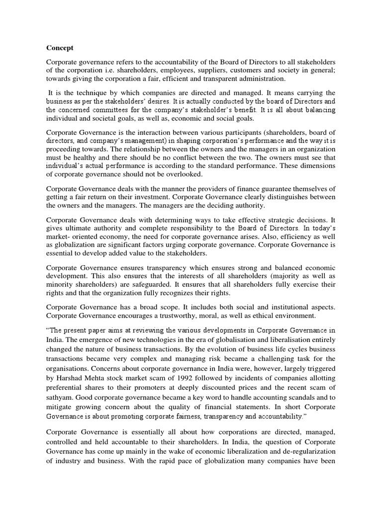 Corporate Notes 1 | Download Free PDF | Corporate Governance | Board Of ...