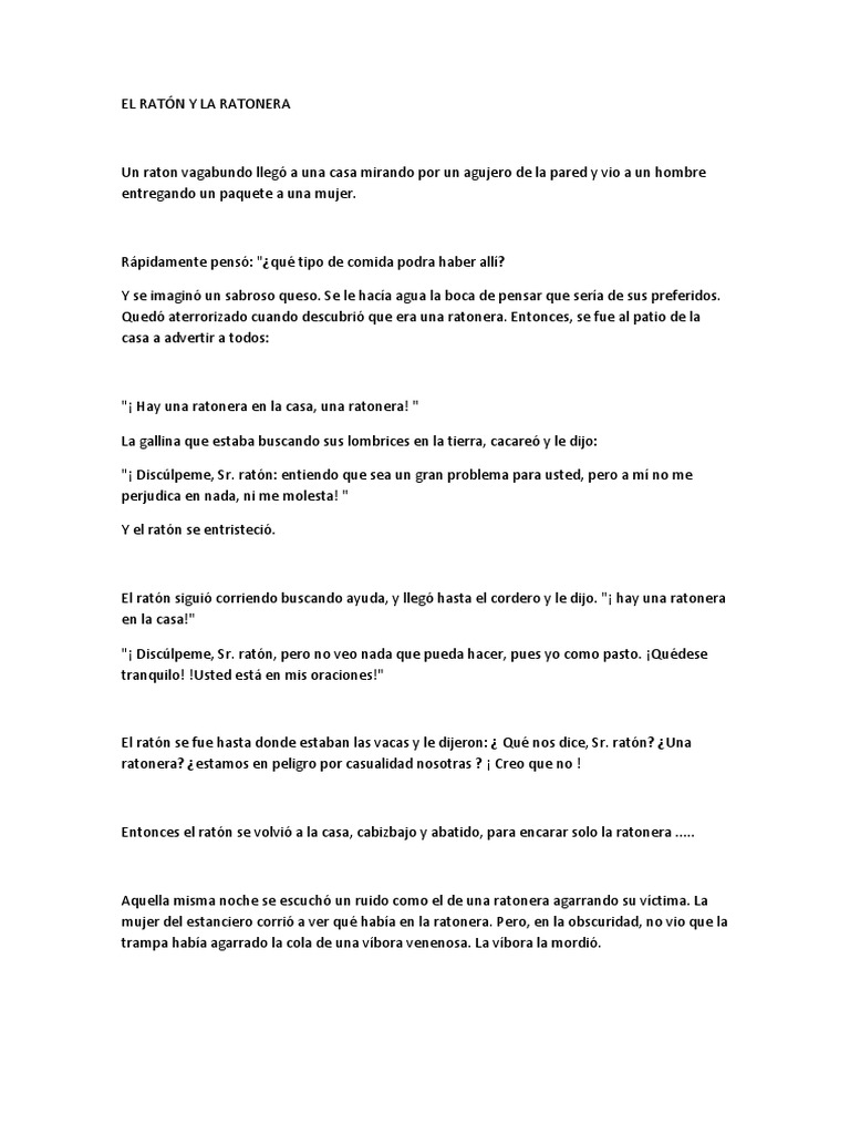 El Raton y La Ratonera | PDF | Ocio