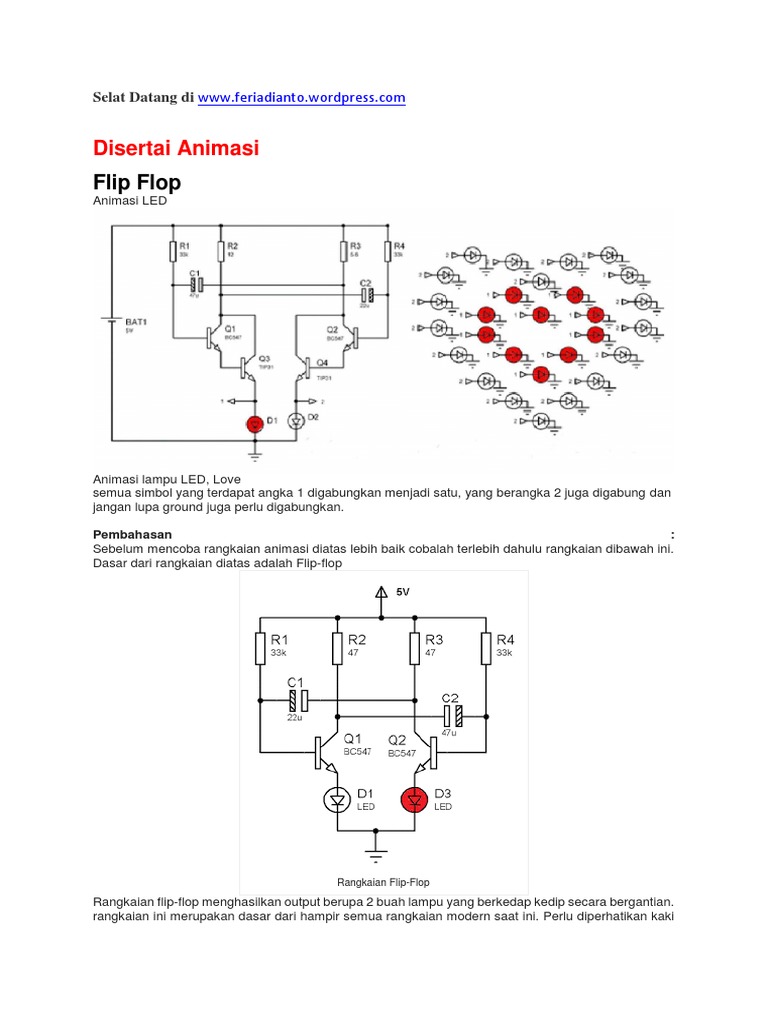 Rangkaian Flip Flop Berbentuk Love | PDF | Griya & Taman