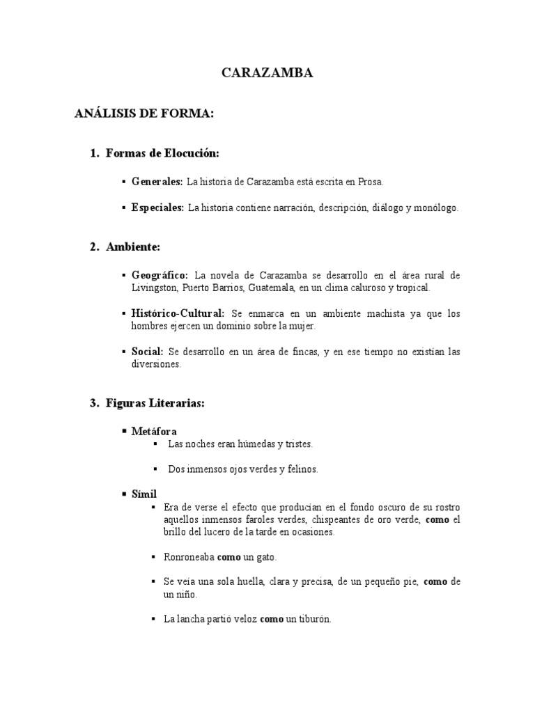 Análisis de Carazamba | PDF | Novela negra, policíaca y suspenso ...
